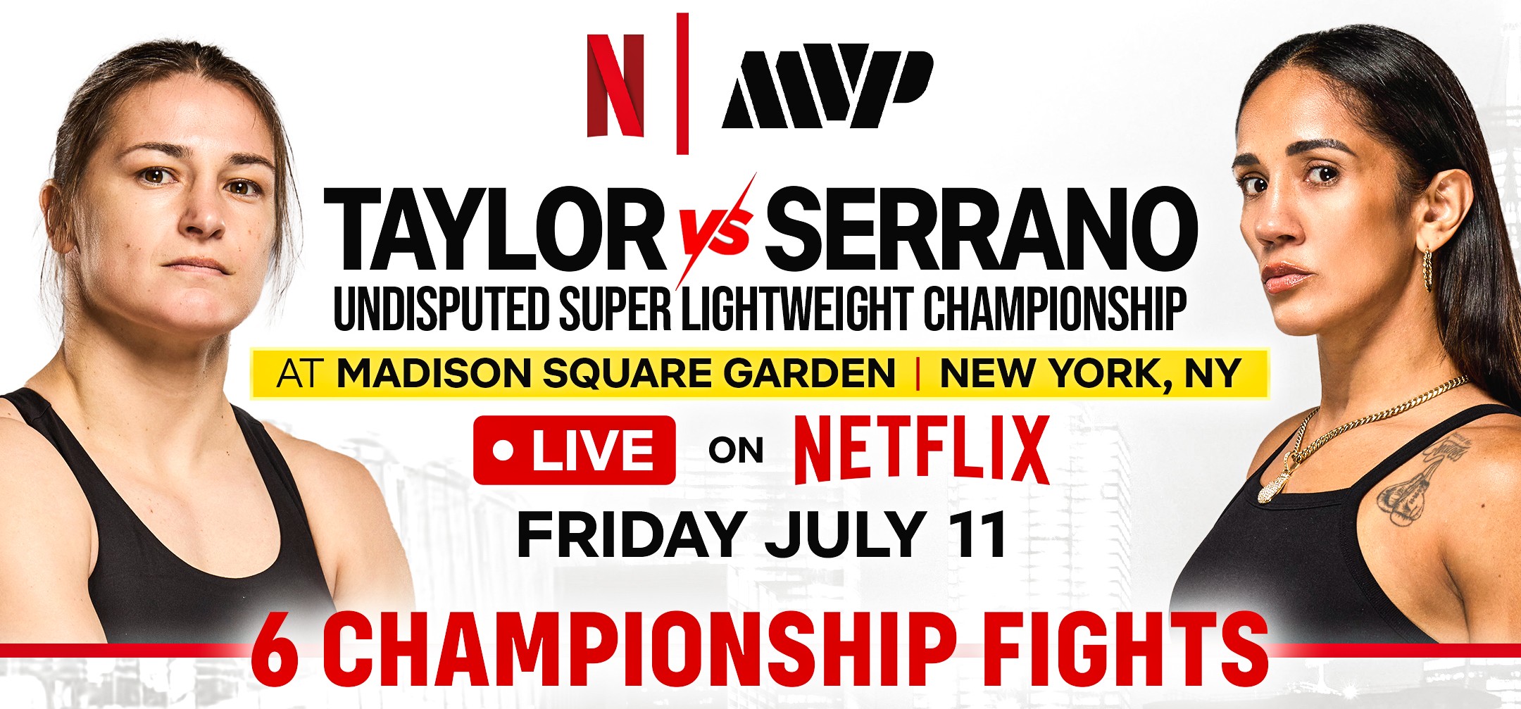 Full Card Announced for MVP’s Taylor vs. Serrano 3 | Fight Week ...